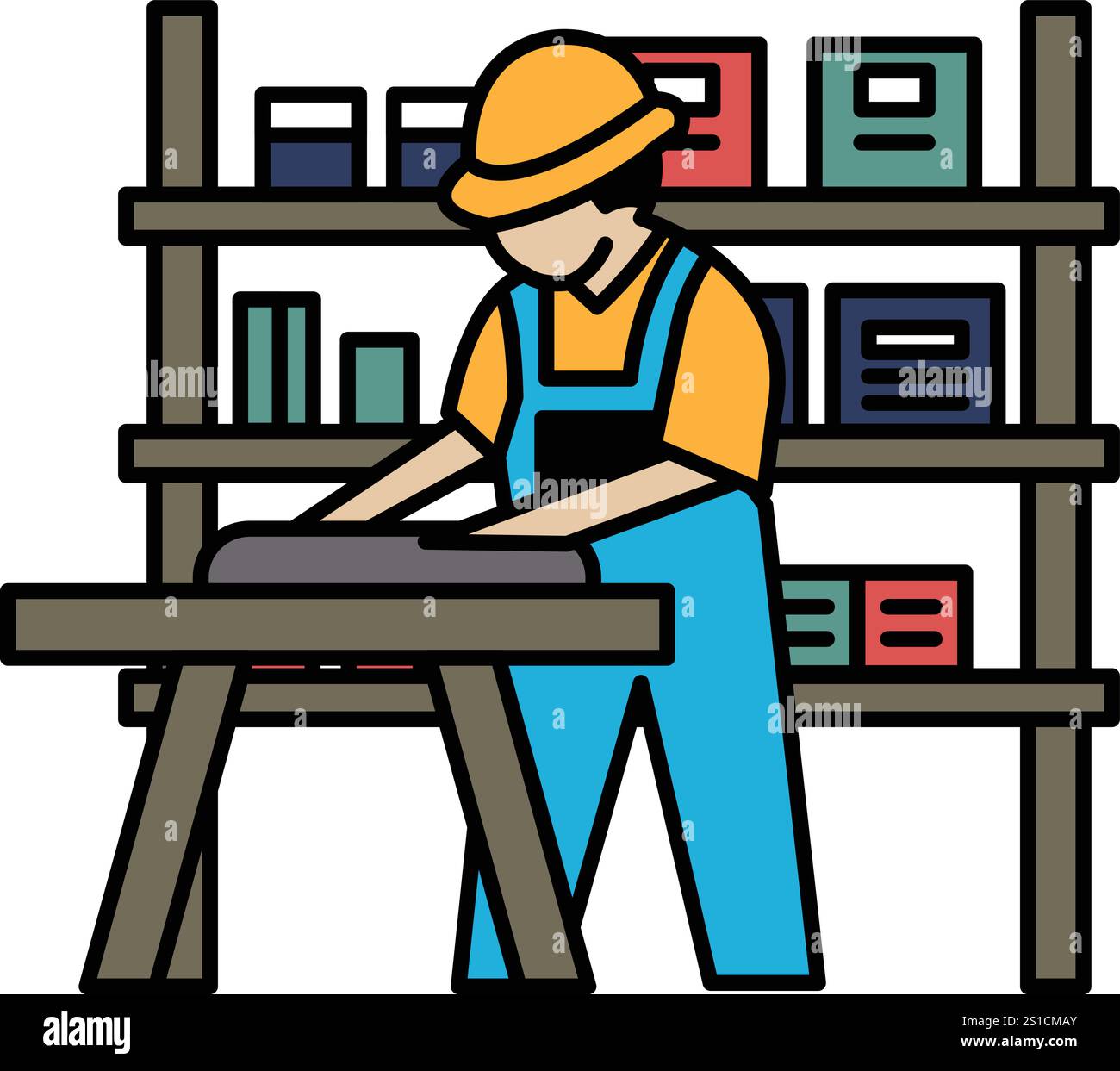 Manual wearing safety goggles Stock Vector Images - Alamy