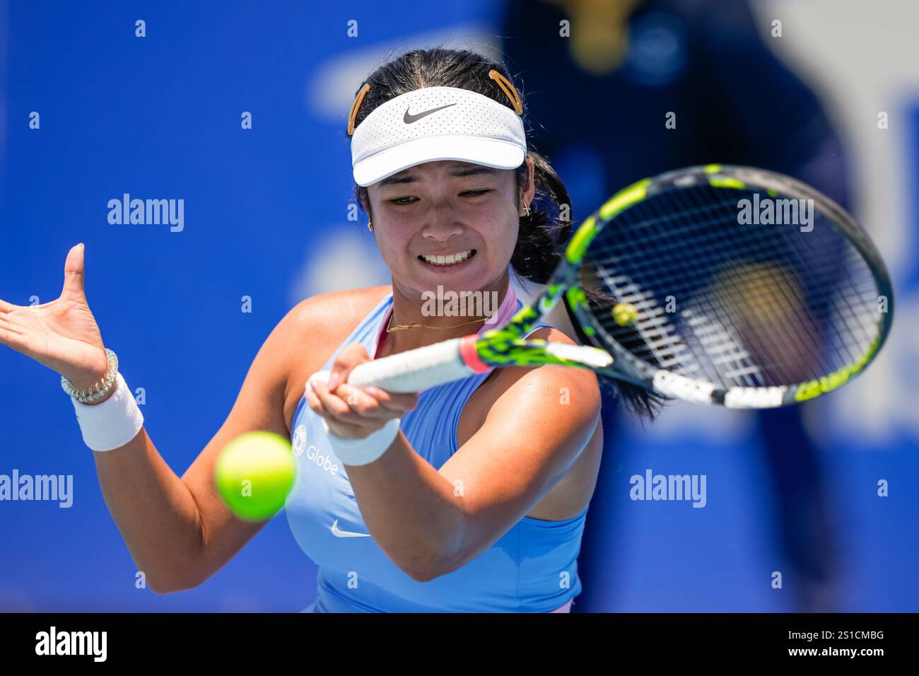 Canberra, Australia; 3rd Jan 2025: Alexandra Eala of the Philippines is pictured during their ...