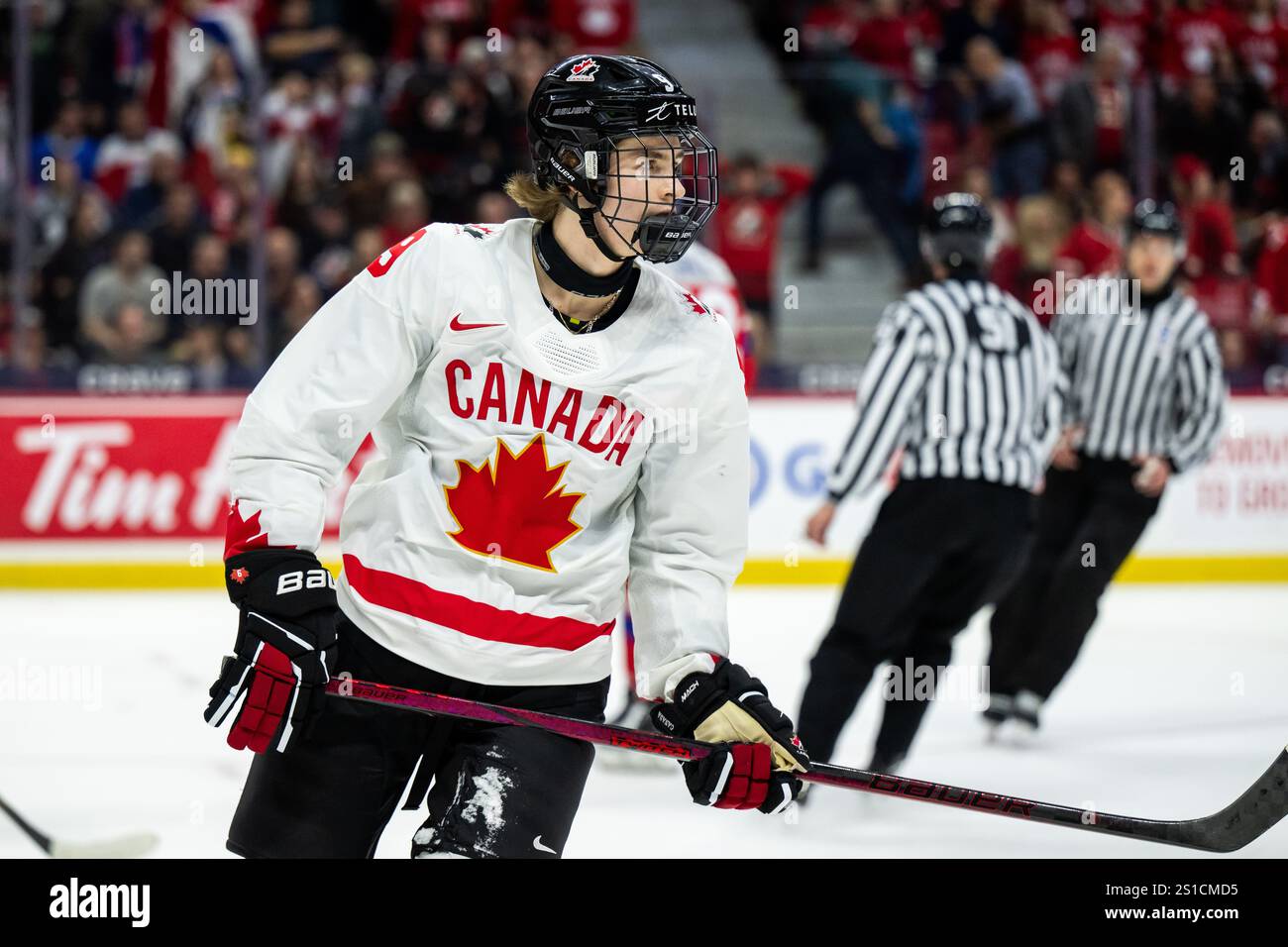 Gavin McKenna of, Canada. , . during the 2025 IIHF World Junior ...