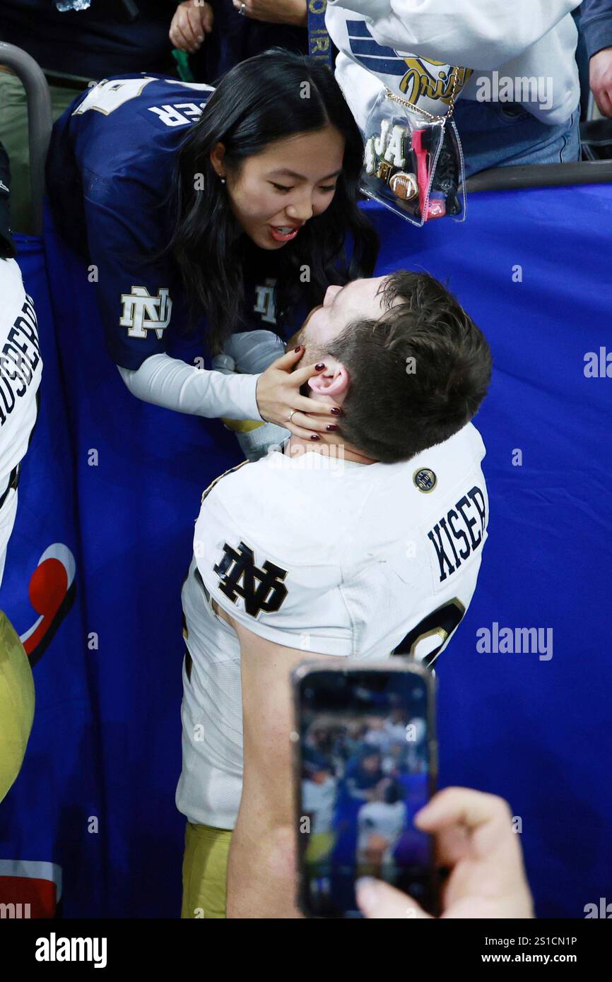 NEW ORLEANS, LA - JANUARY 02: Linebacker Jack Kiser #24 of the Notre ...