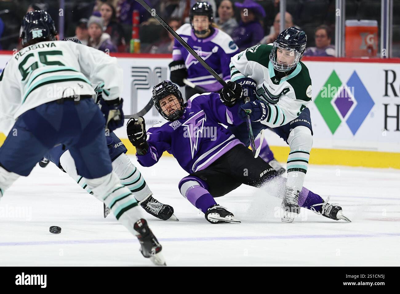January 2nd, 2025: Minnesota Frost forward Michela Cava (86) defended ...