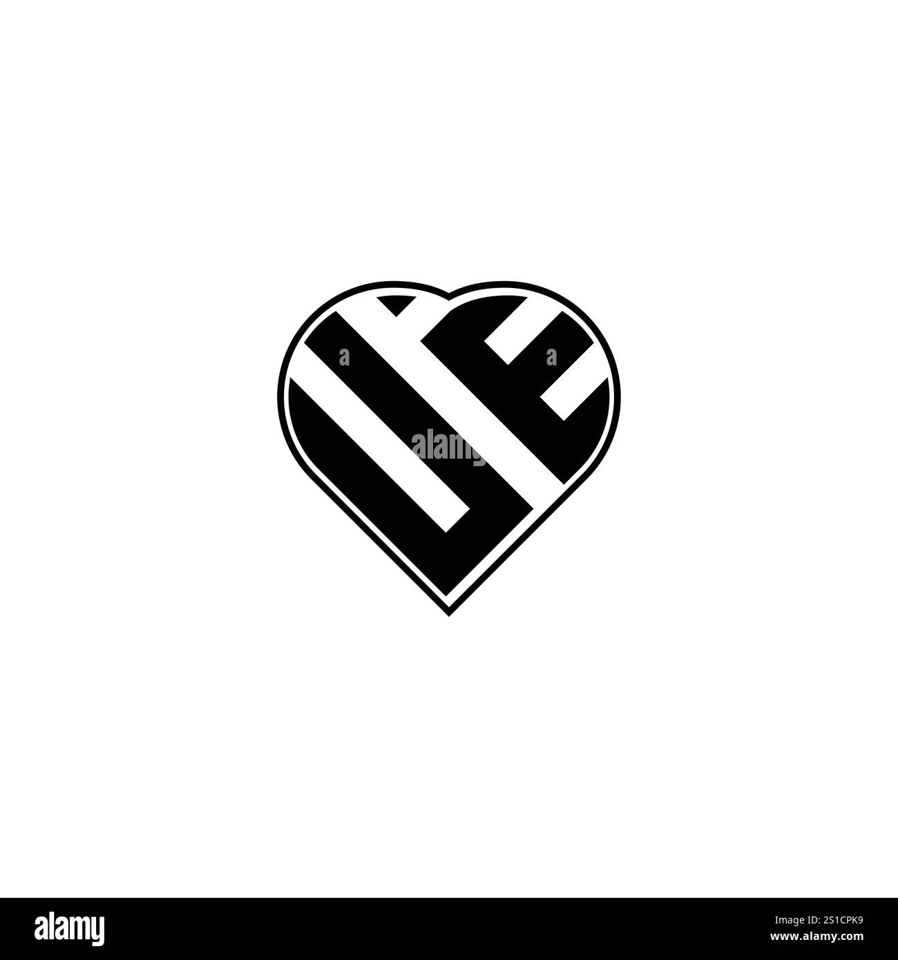 Heart Letter UE Logo - Initial Monogram Template for Alphabet U and E ...