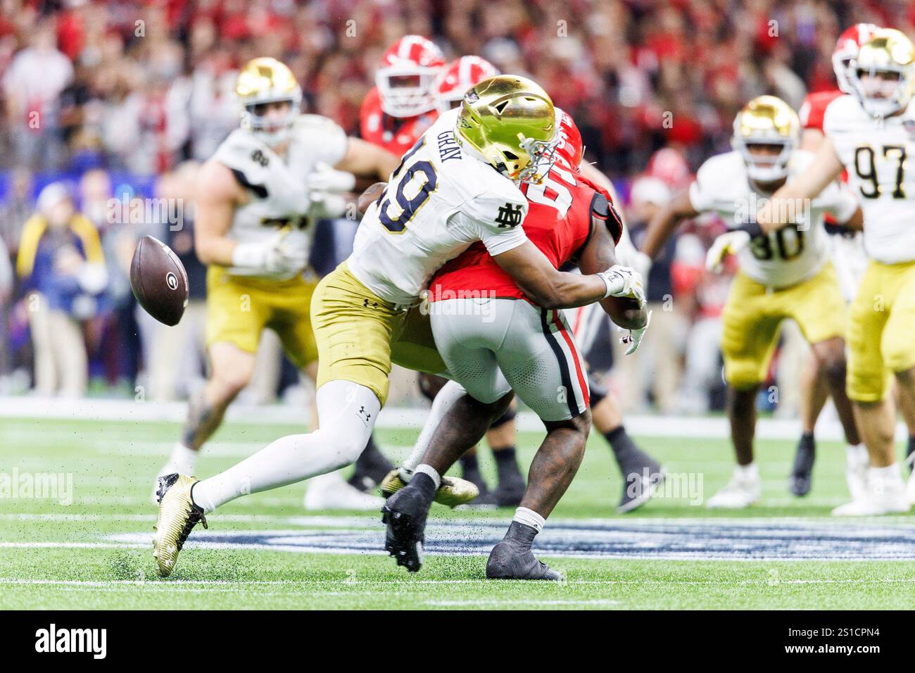 New Orleans, Louisiana, USA. 02nd Jan, 2025. Notre Dame defensive back ...