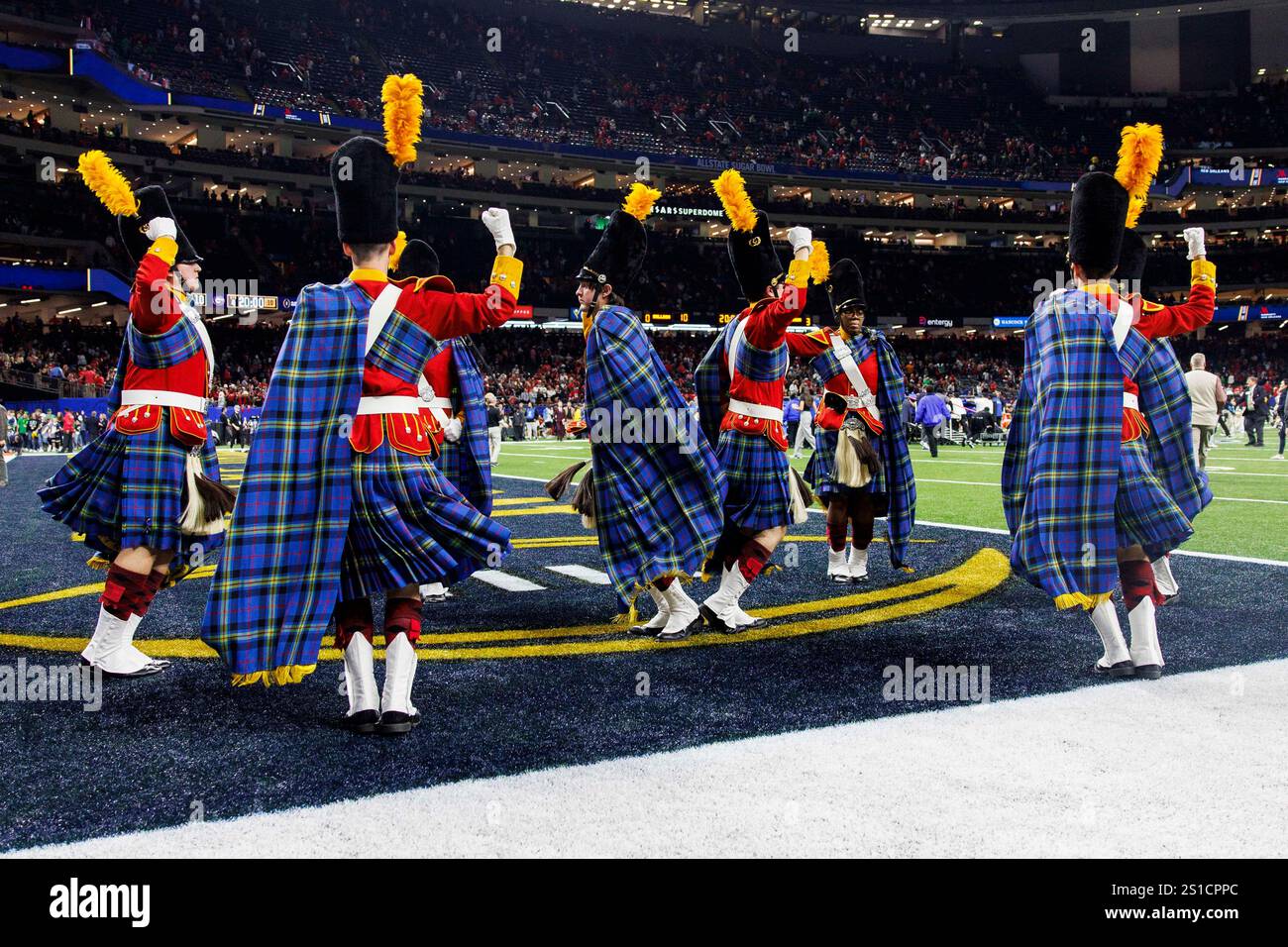 New Orleans, Louisiana, USA. 02nd Jan, 2025. Notre Dame Irish Guard ...