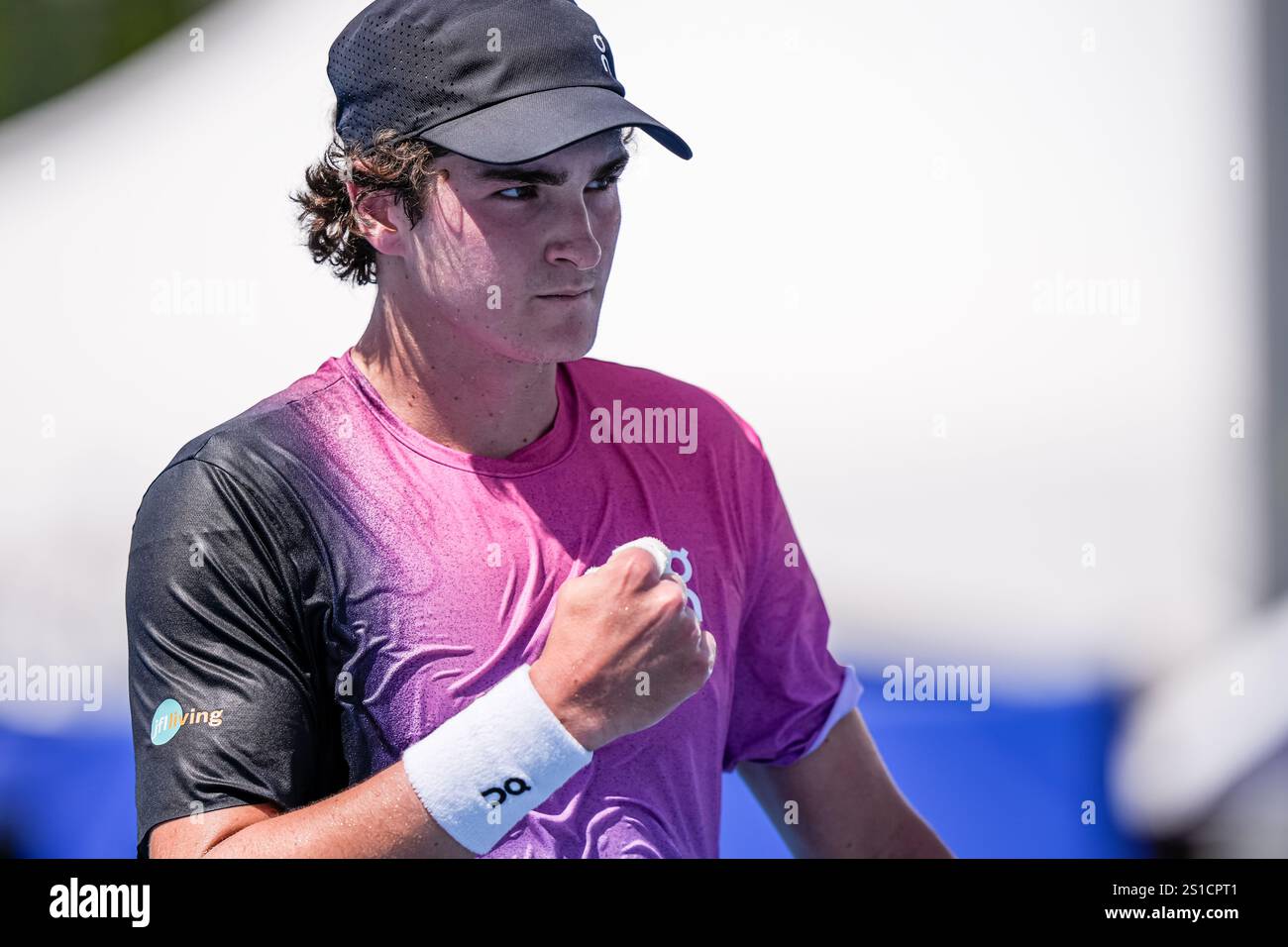 Canberra, Australia; 3rd Jan 2025: Joao Fonseca of Brazil is pictured ...