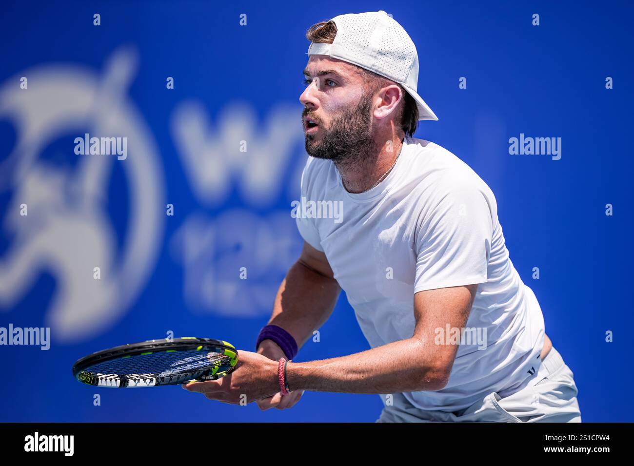 Canberra, Australia; 3rd Jan 2025: Jacob Fearnley of Great Britian is ...