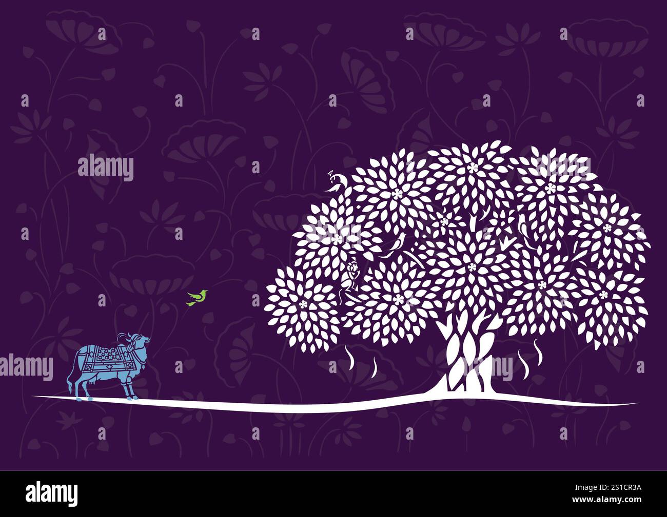 Indian traditional art. Sanjhi Art Stock Photo - Alamy