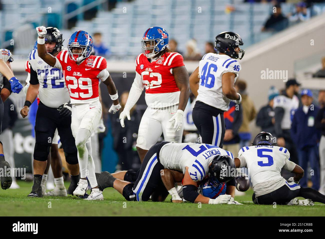 JACKSONVILLE, FL - JANUARY 02: Mississippi Rebels safety Nick Cull (29 ...