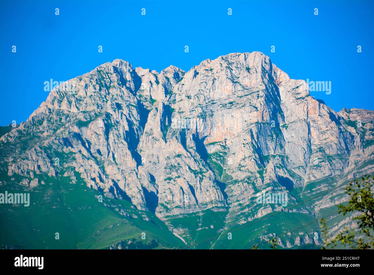 Mountain and amazing nature. Peak of the mountain. Top of Mount Khustup ...