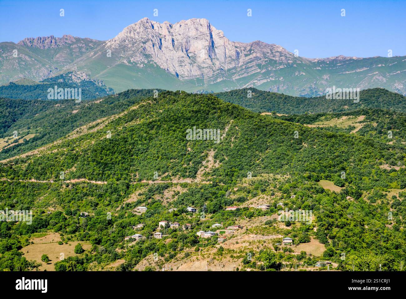 Mountain and amazing nature. Peak of the mountain. Top of Mount Khustup ...
