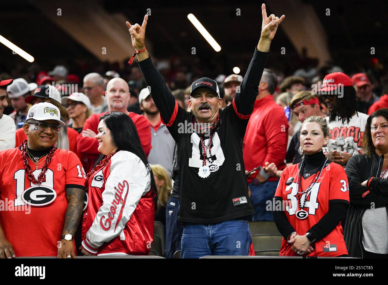 New Orleans, Louisiana, USA. 2nd Jan, 2025. Georgia Bulldog Fans in the ...
