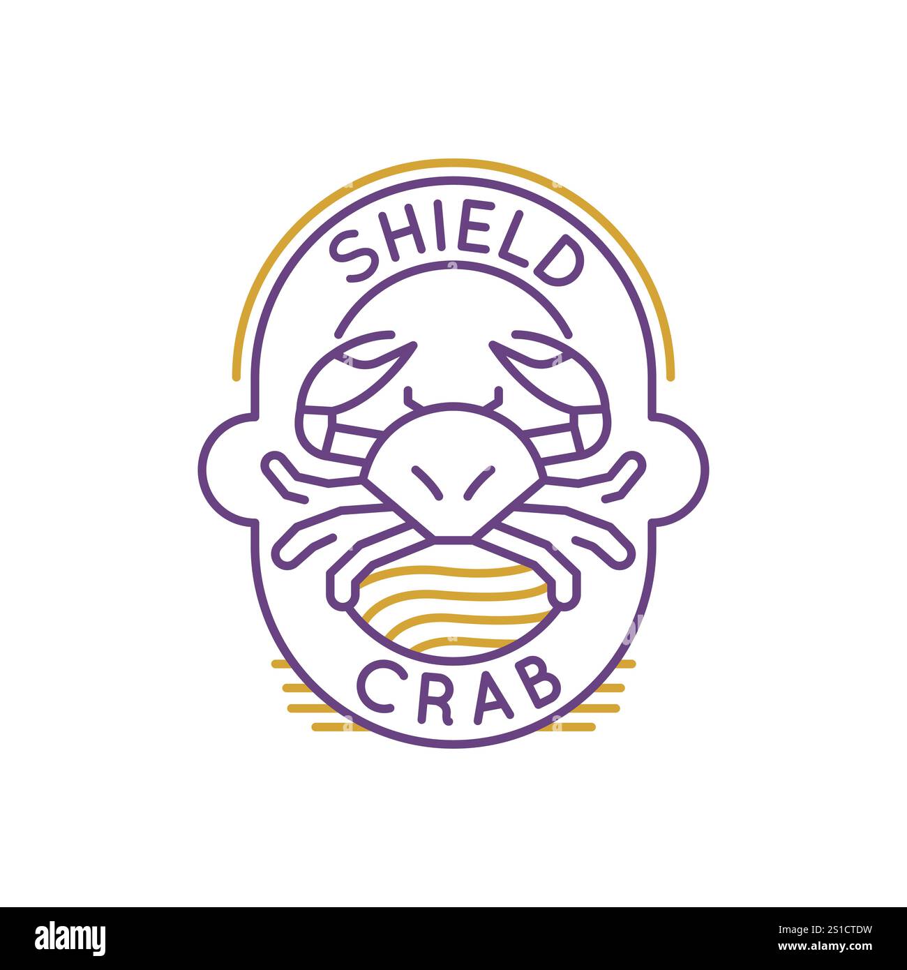 Simple Logo with Crab icon Stock Vector Image & Art - Alamy