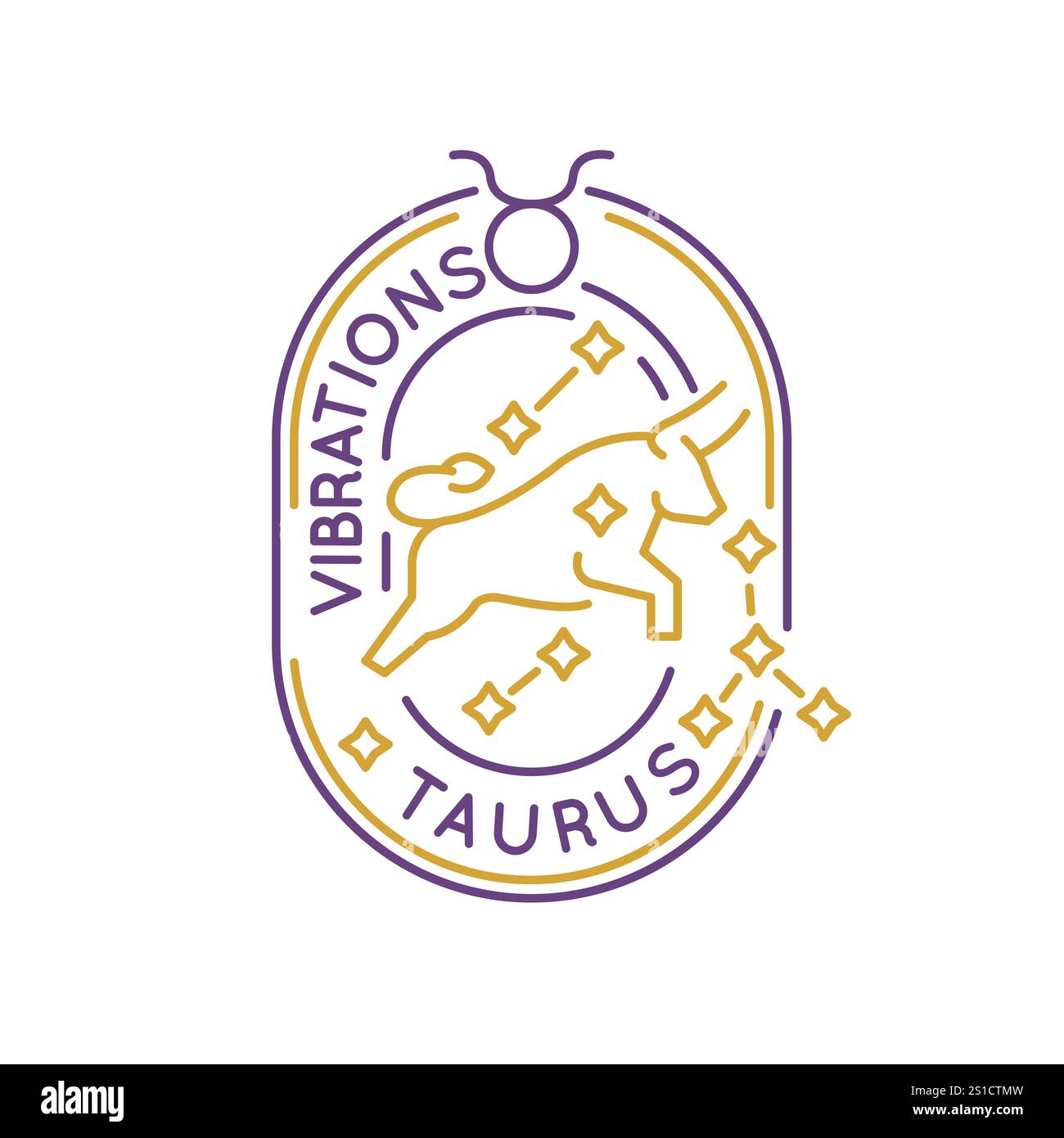 Simple Logo with Taurus Zodiac Icon Stock Vector Image & Art - Alamy