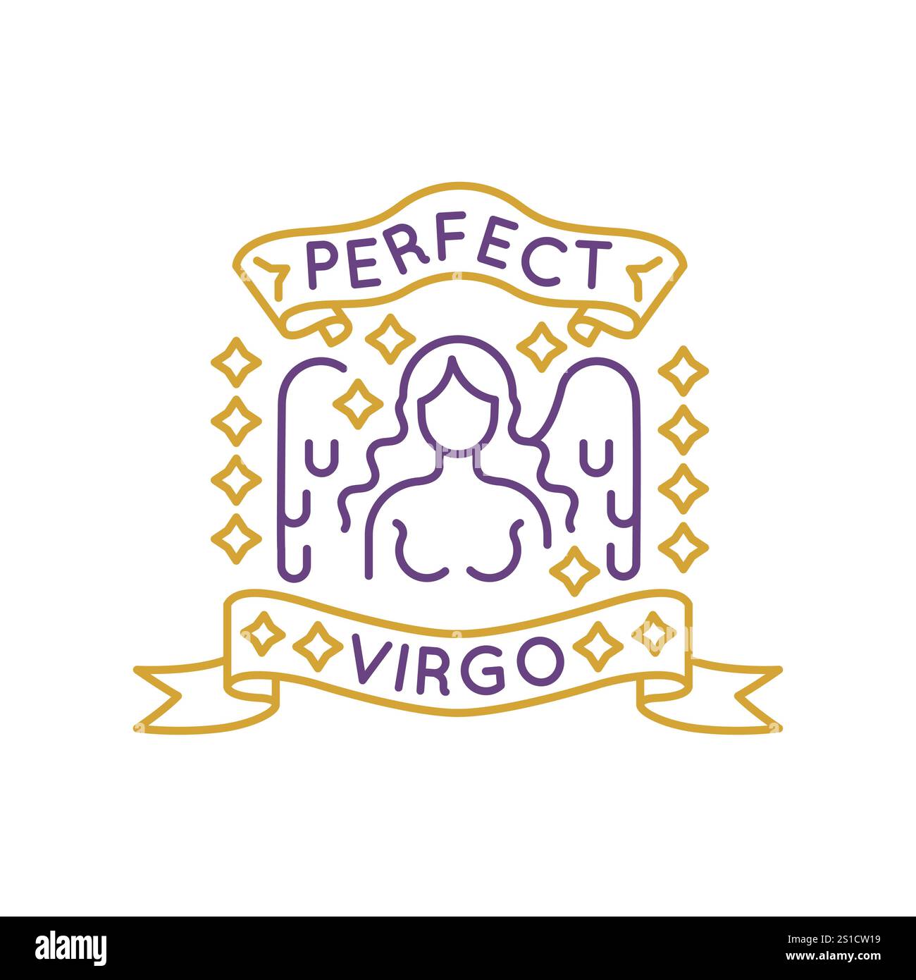 Simple Logo with a Virgo icon Stock Vector Image & Art - Alamy
