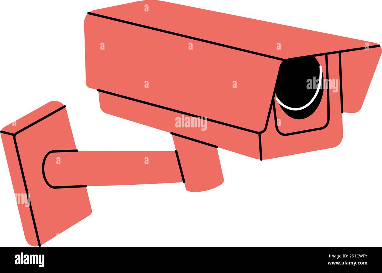 Video camera. Video surveillance. Vector illustration Stock Vector ...