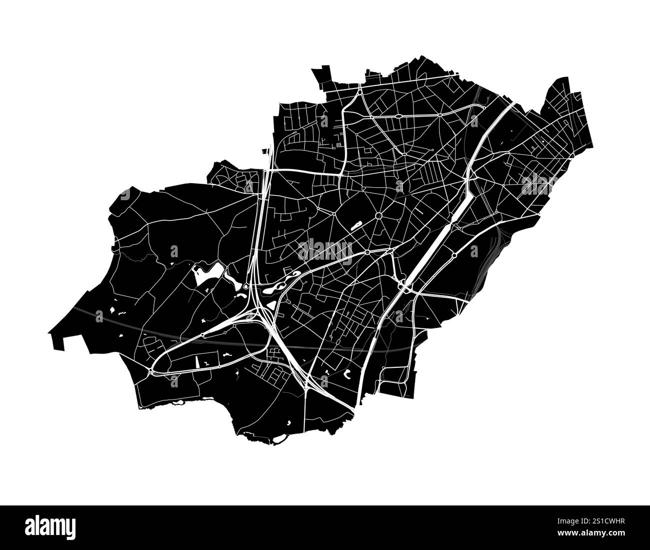 Map of anderlecht Stock Vector Images - Alamy