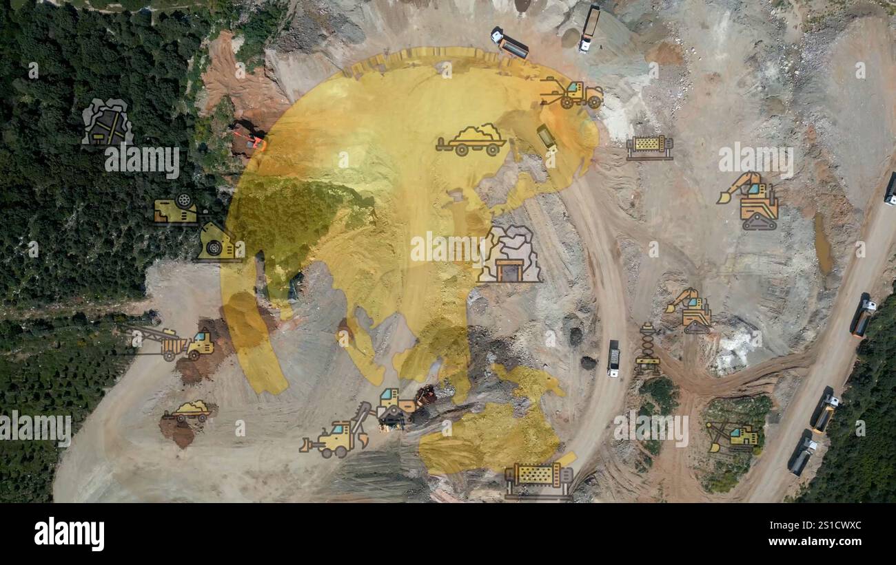 Modern technologies in mining. Visualization of the concept of modern ...