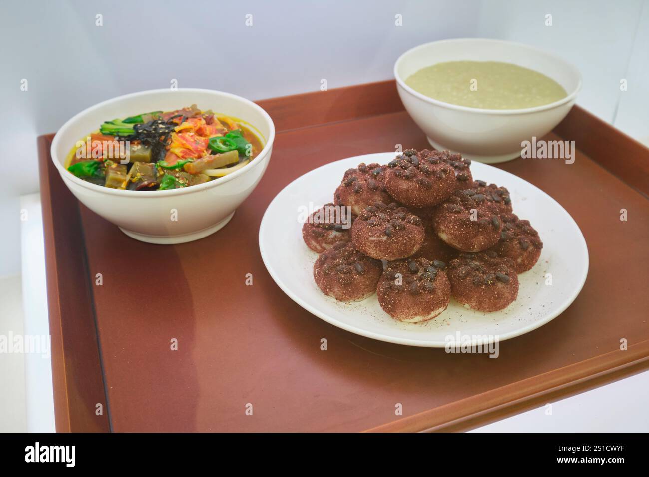 A fake, plastic food version of a typical, traditional rice based local ...