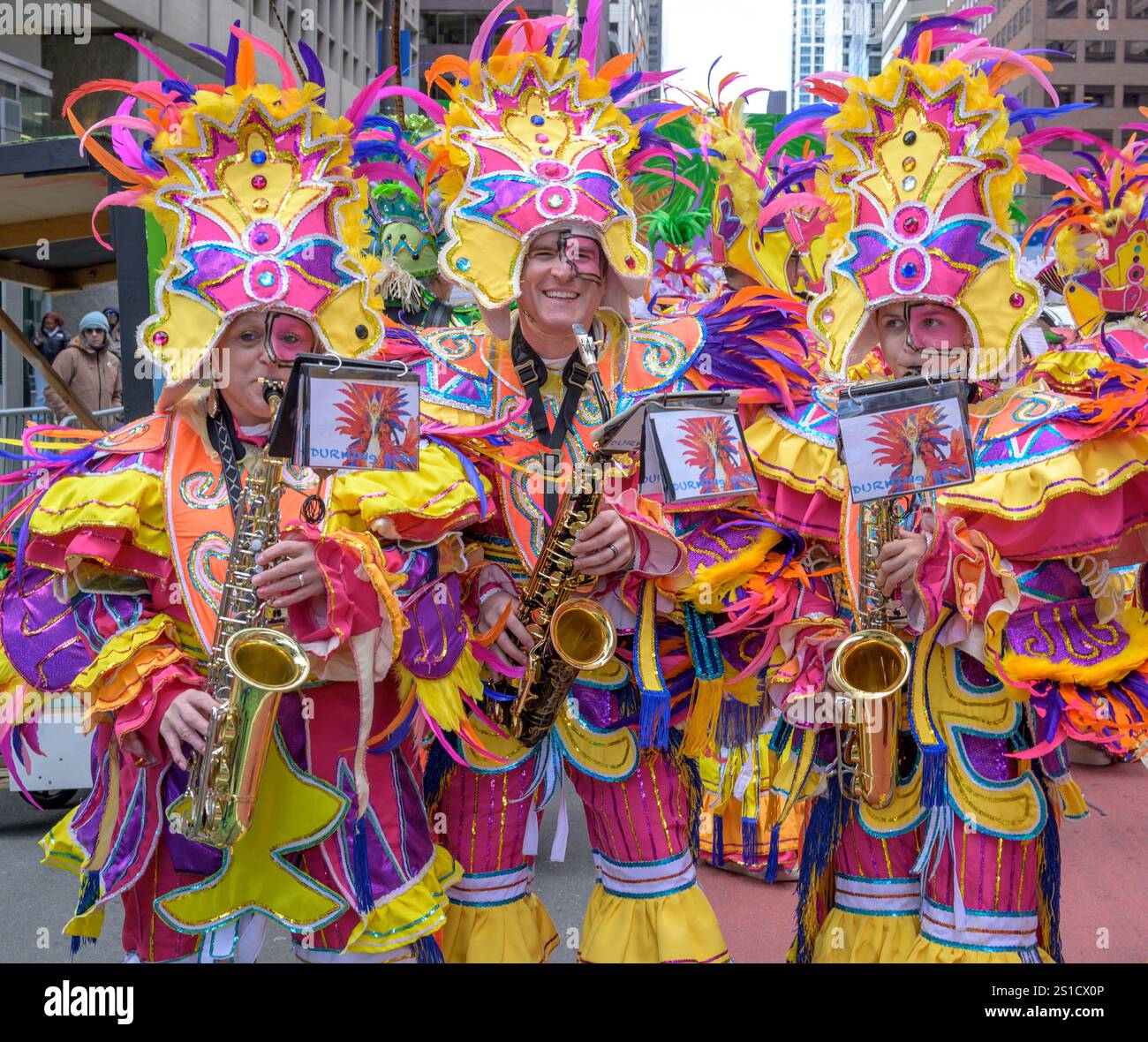 Scene from the annual New Year's Day Mummer's parade in Philadelphia ...
