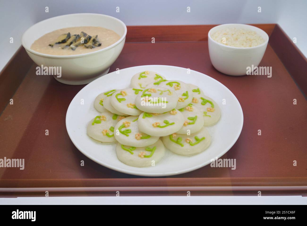 A fake, plastic food version of a typical, traditional rice based local ...