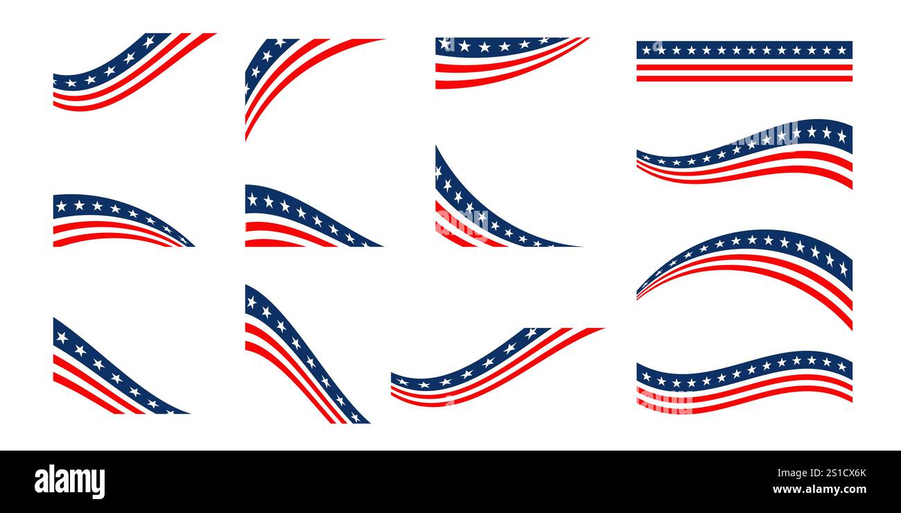 collection of stars and stripes flags Stock Vector Image & Art - Alamy