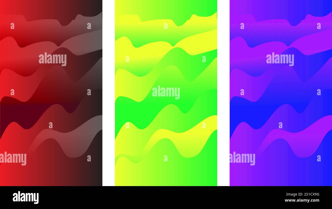 Red green and blue purple wavy abstract vertical background wallpapers ...