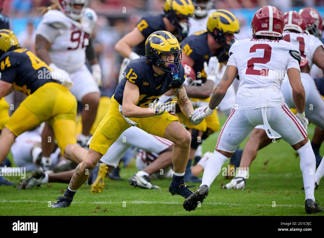 Tampa, Florida, USA. 31st Dec, 2024. Michigan wide receiver Kendrick ...
