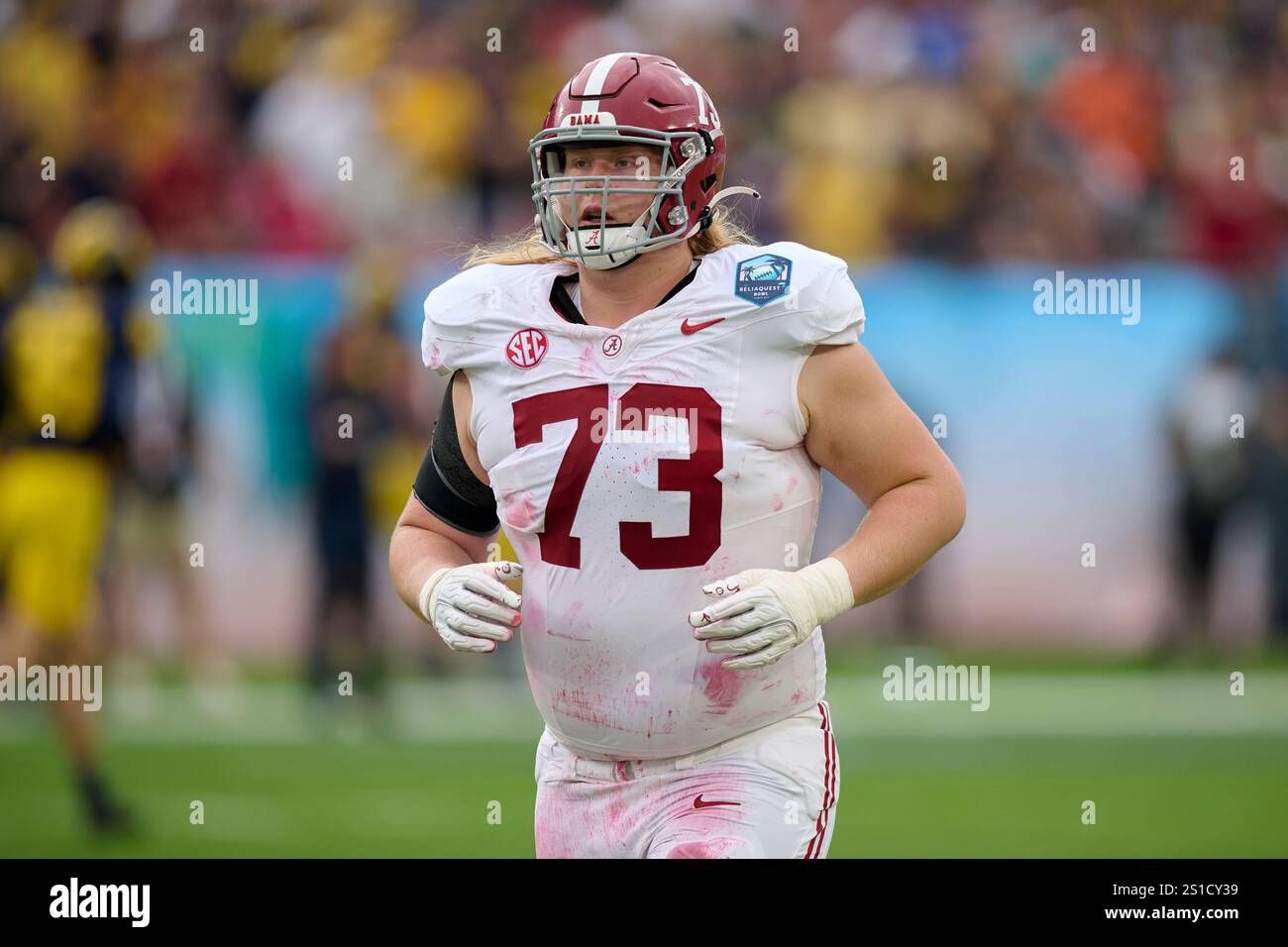 Tampa, Florida, USA. 31st Dec, 2024. Alabama offensive lineman Olaus ...