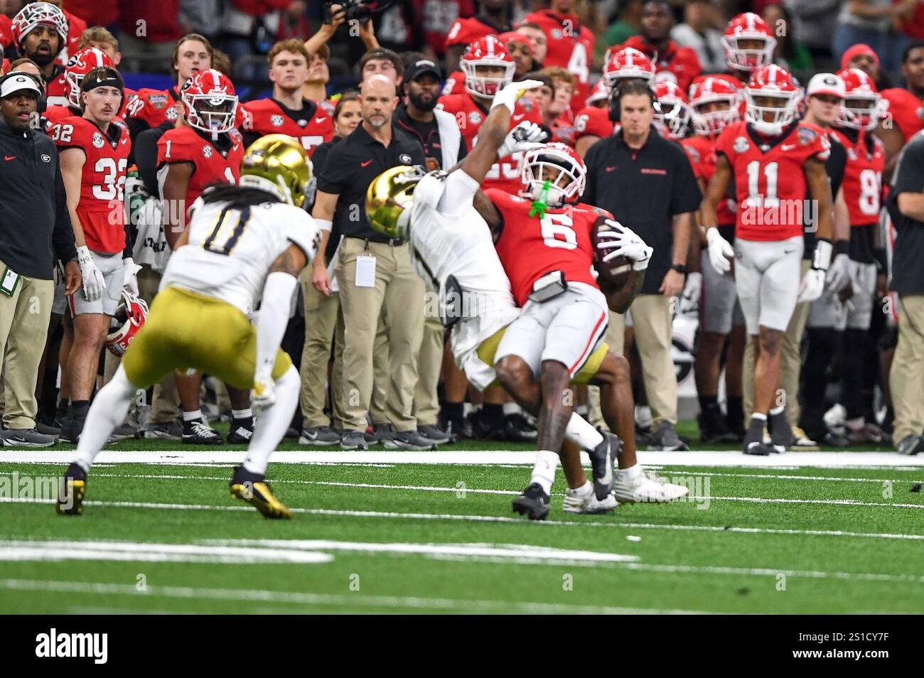 New Orleans, Louisiana, USA. 2nd Jan, 2025. Georgia wide receiver (6 ...