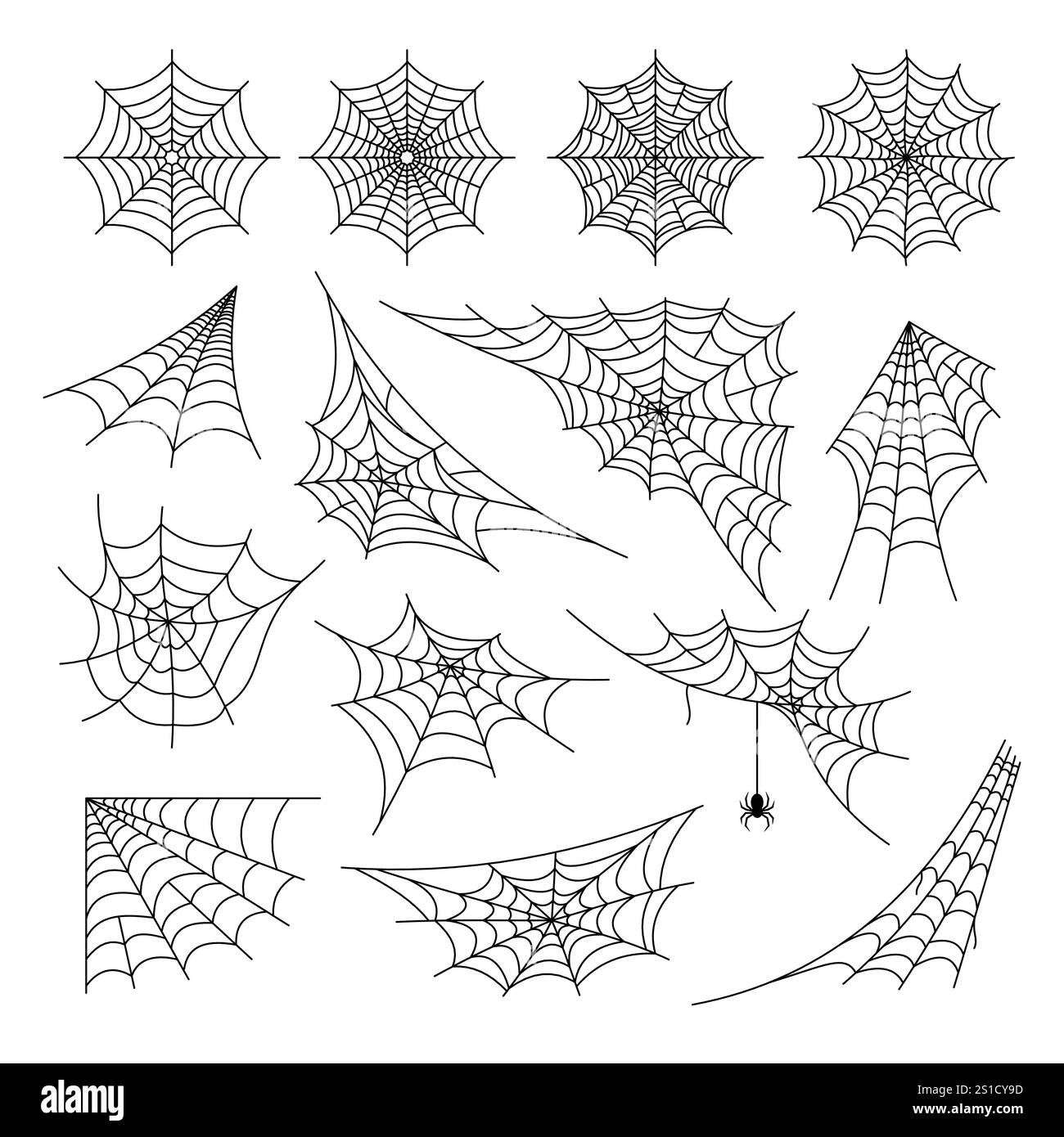 Scary black spider webs Black and White Stock Photos & Images - Alamy