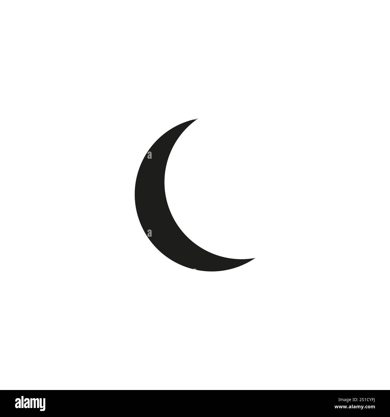moon icon vector. moon sign on white background. moon icon for web and ...