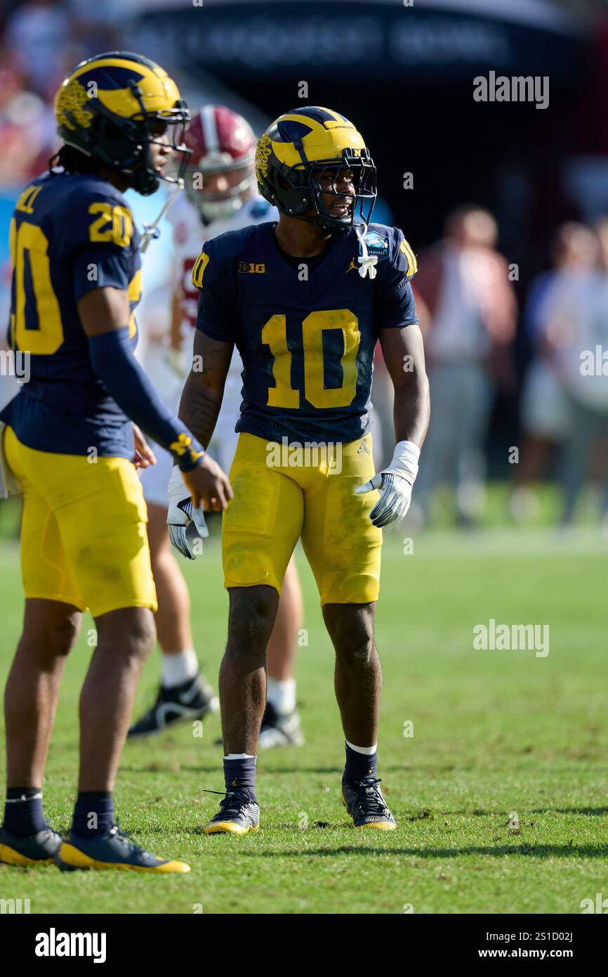 Tampa, Florida, USA. 31st Dec, 2024. Michigan defensive back Zeke Berry ...