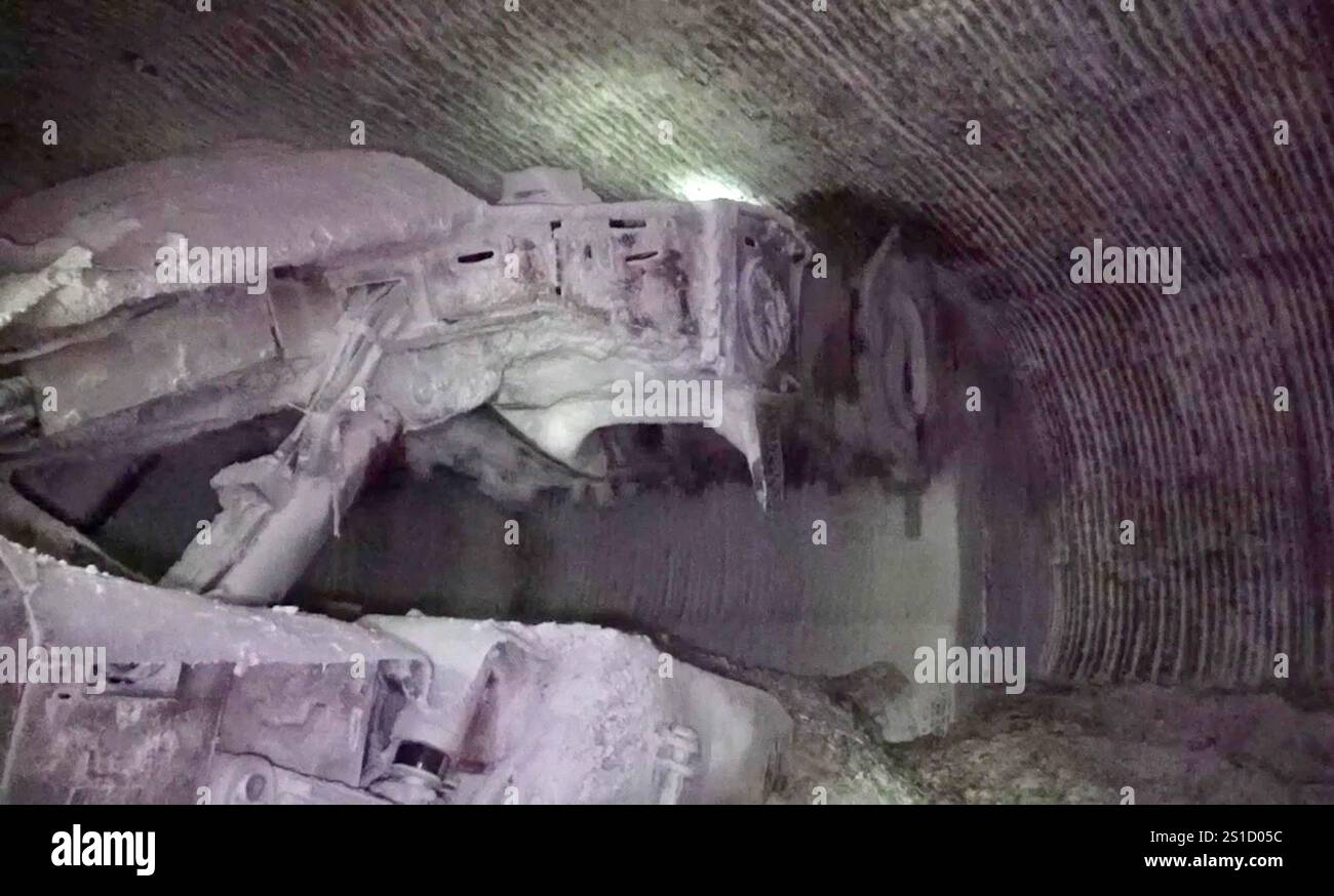 Grab from PA video of machinery in Boulby Mine, in North Yorkshire, one ...