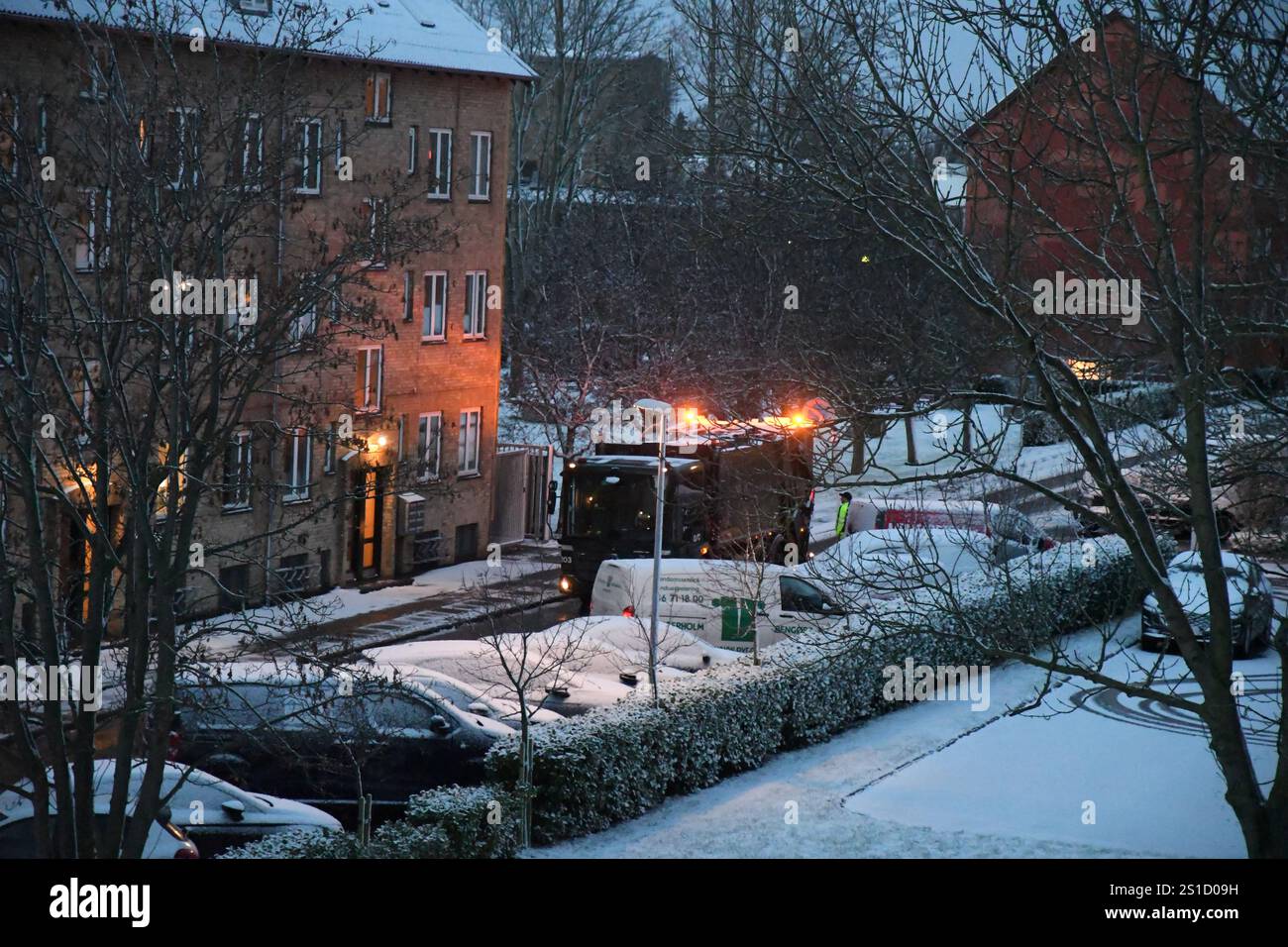 Copenhagen/ DenmarK/02 JANUARY 2025/ danish weather snow fall in ...