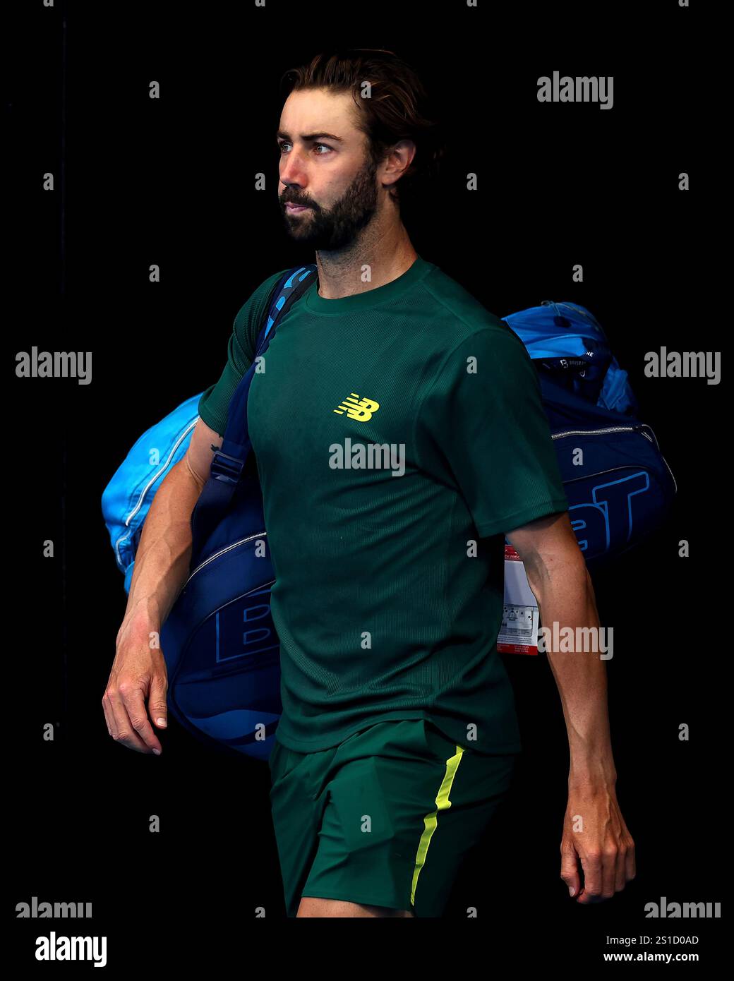Australia's Jordan Thompson looks on during their against Bulgaria's ...