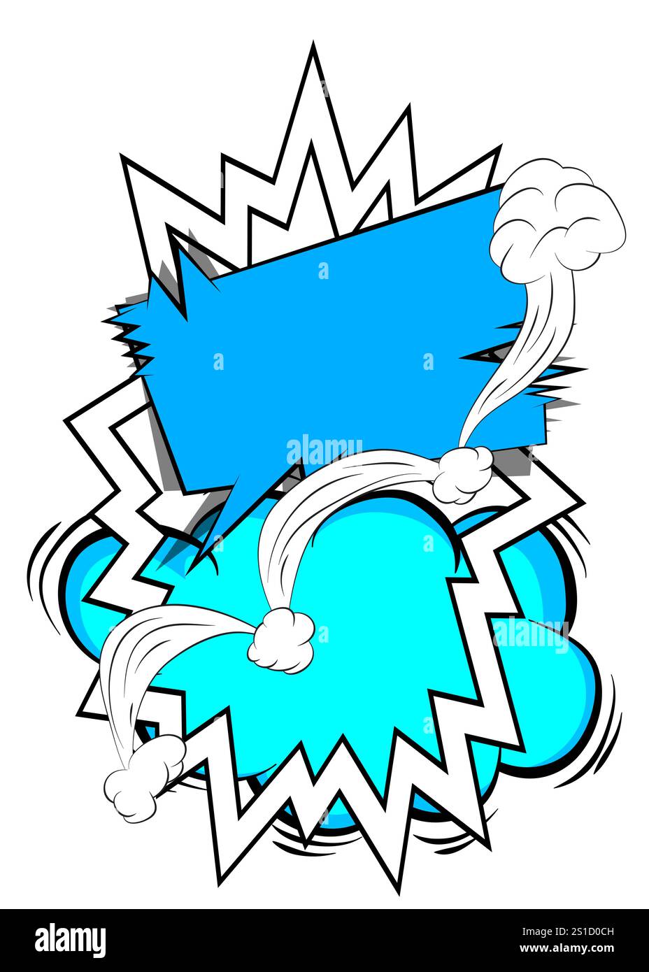 Cartoon Blue and White, comic book background. Retro vector comics pop ...