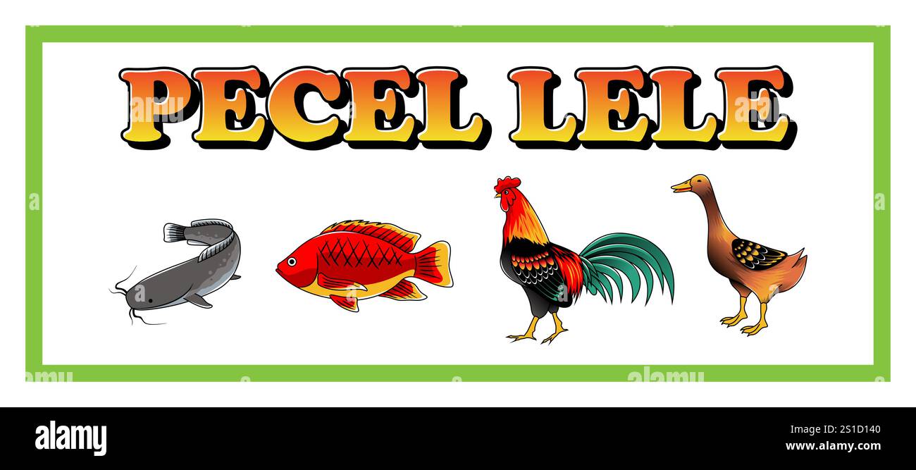 indonesian food pecel lele illustration Stock Vector Image & Art - Alamy