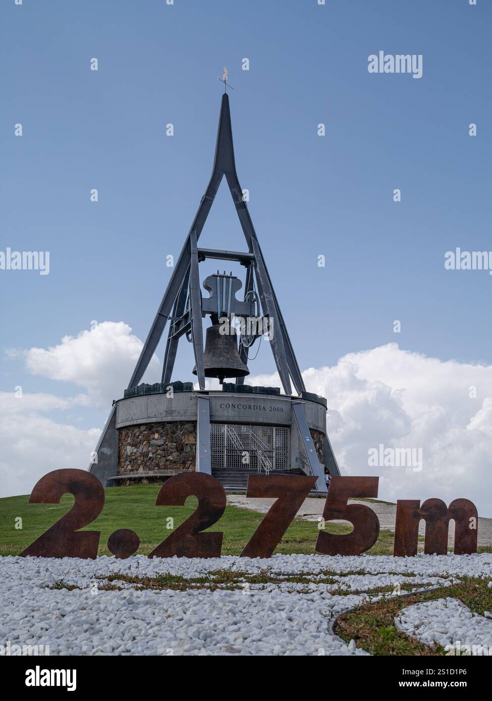 Concordia 2000: Bell Tower, Symbol of Peace, Amidst the Alpine Peaks ...