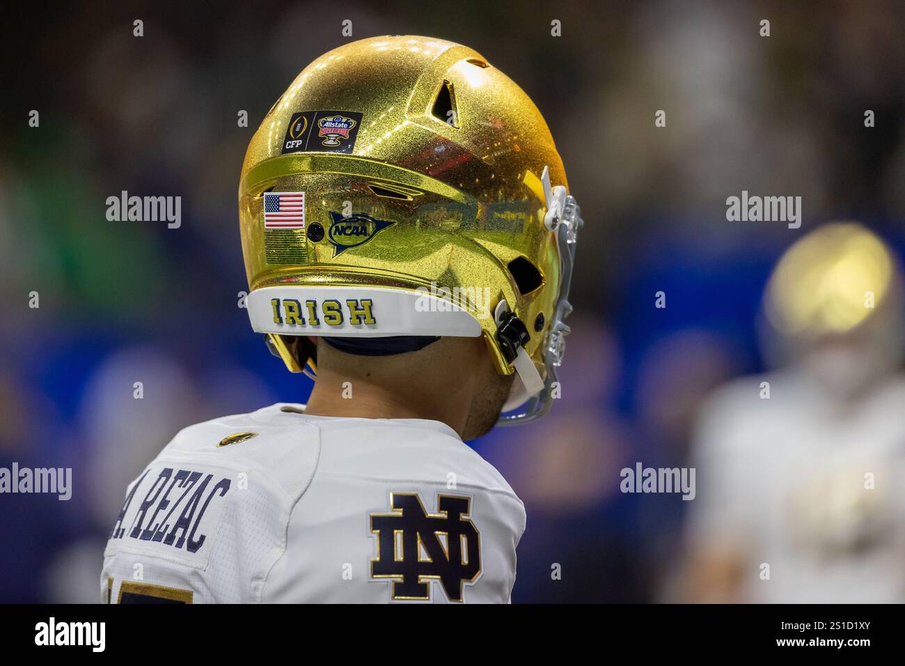 The Fighting Irish during the Allstate Sugar Bowl, Thursday, Jan. 2 ...