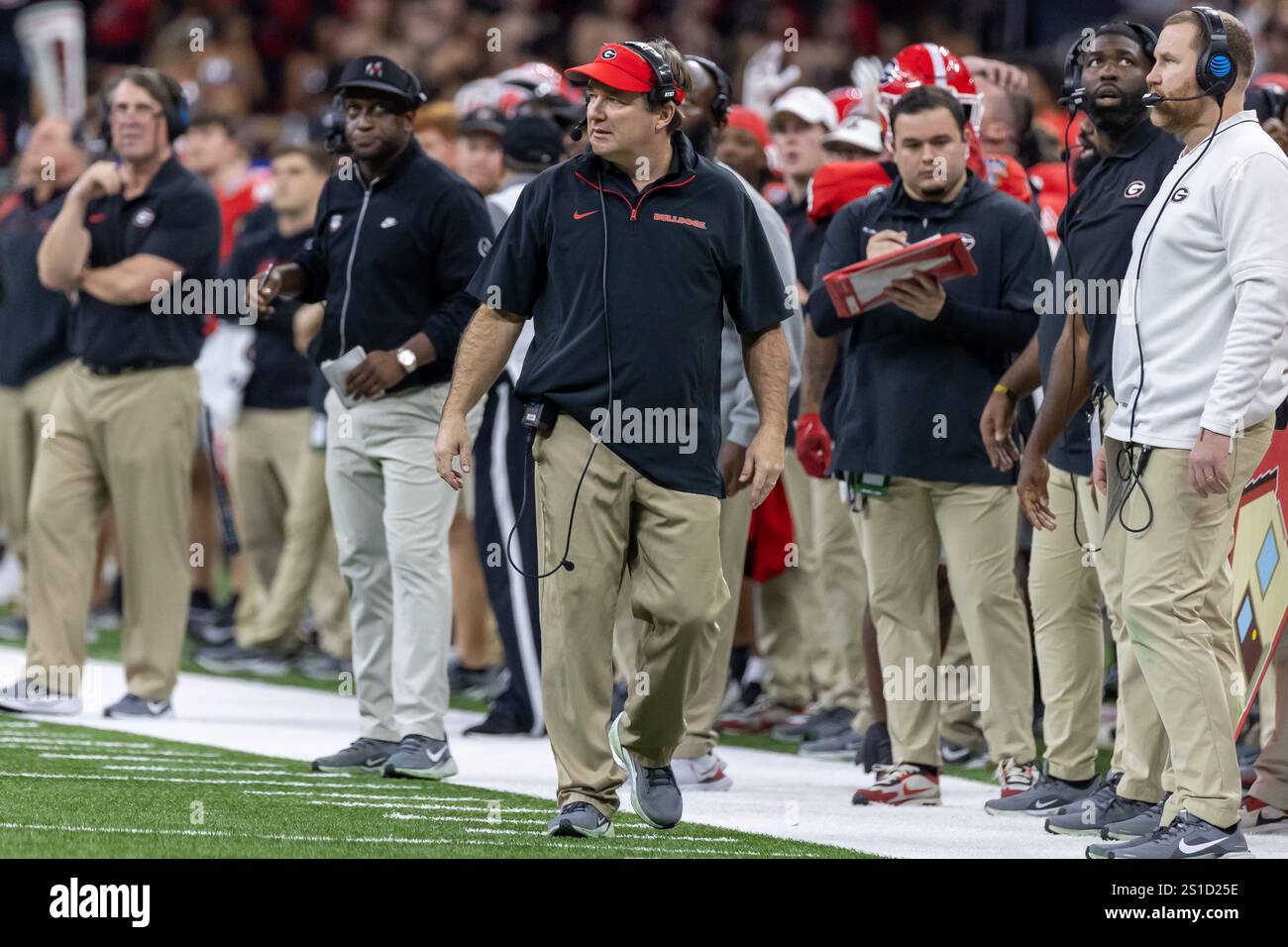 Georgia Bulldogs head coach Kirby Smart during the Allstate Sugar Bowl ...