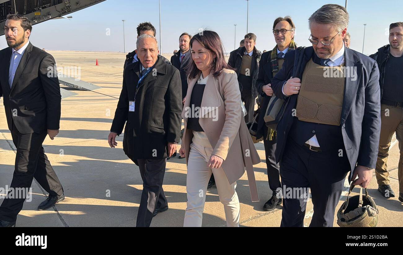 03 January 2025, Syria, Damaskus: Foreign Minister Annalena Baerbock is ...