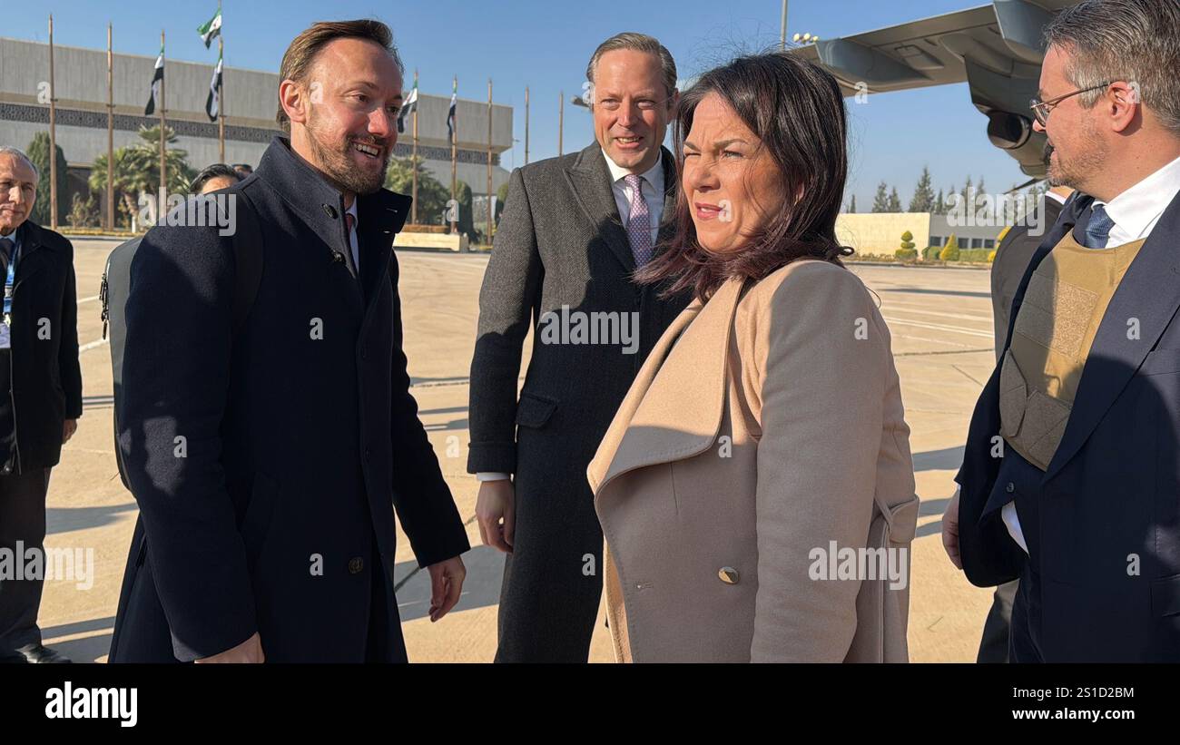 03 January 2025, Syria, Damaskus: Foreign Minister Annalena Baerbock is ...