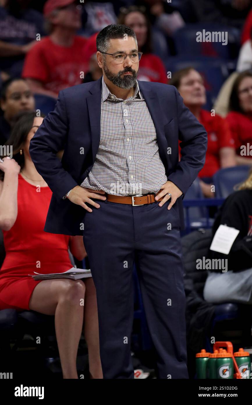 TUCSON, AZ - DECEMBER 31: Utah Utes head coach Gavin Petersen during a ...