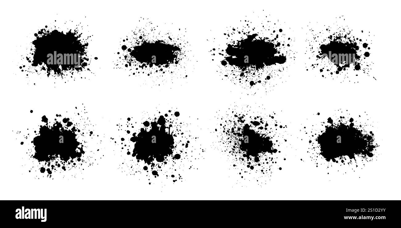 Ink blots paint splatters Stock Vector Images - Alamy