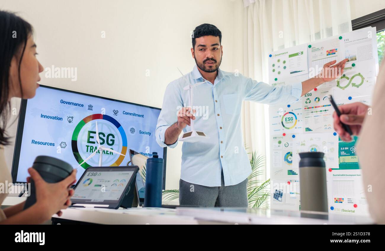 diversity team presentation in ESG (environment,socail,governance) sustainability business goals ...