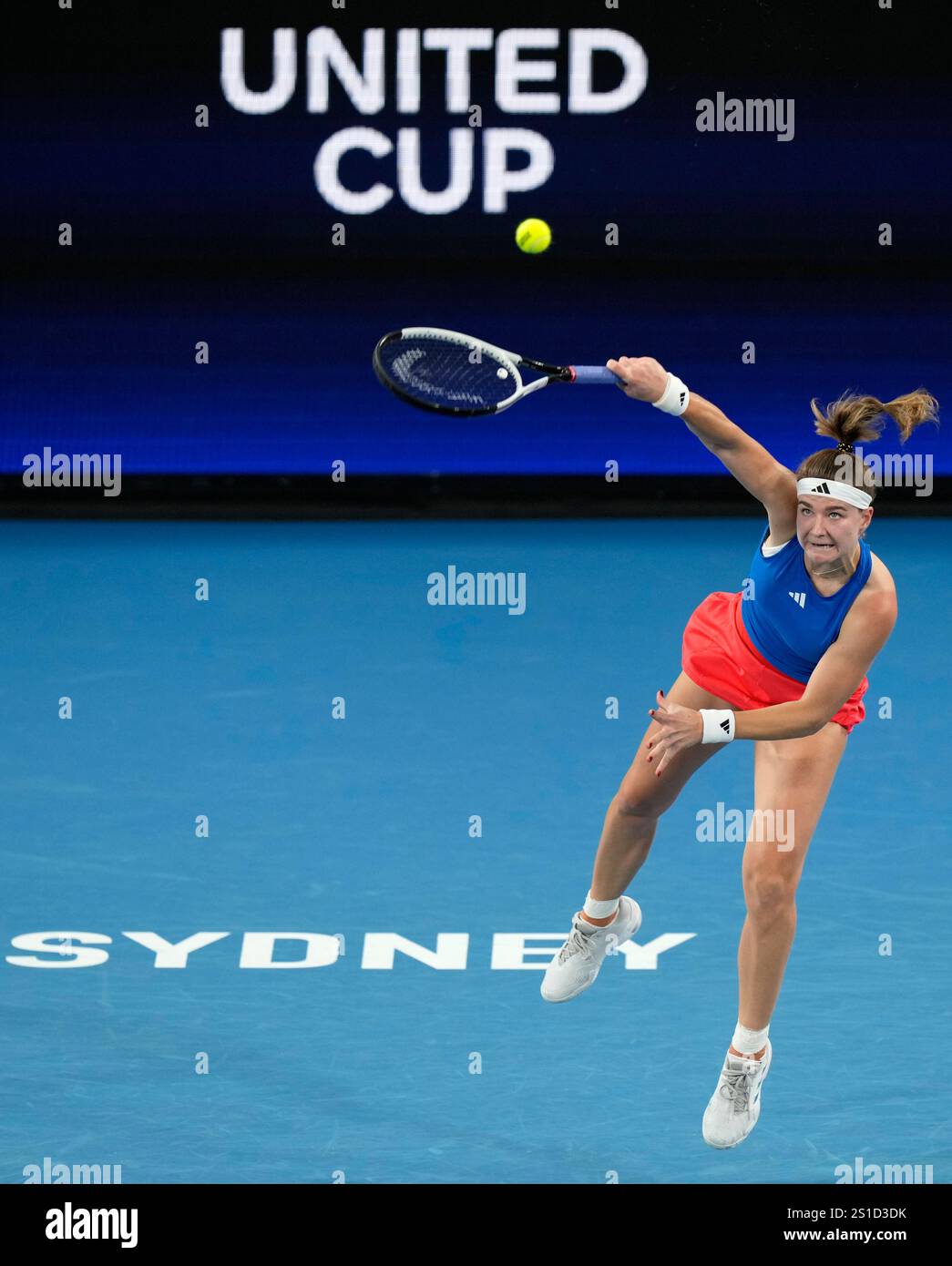 Czechia's Karolina Muchova serves to Italy's Jasmine Paolini during ...