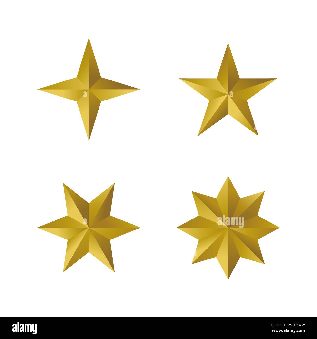 Golden 3d favorite icon Stock Vector Images - Alamy