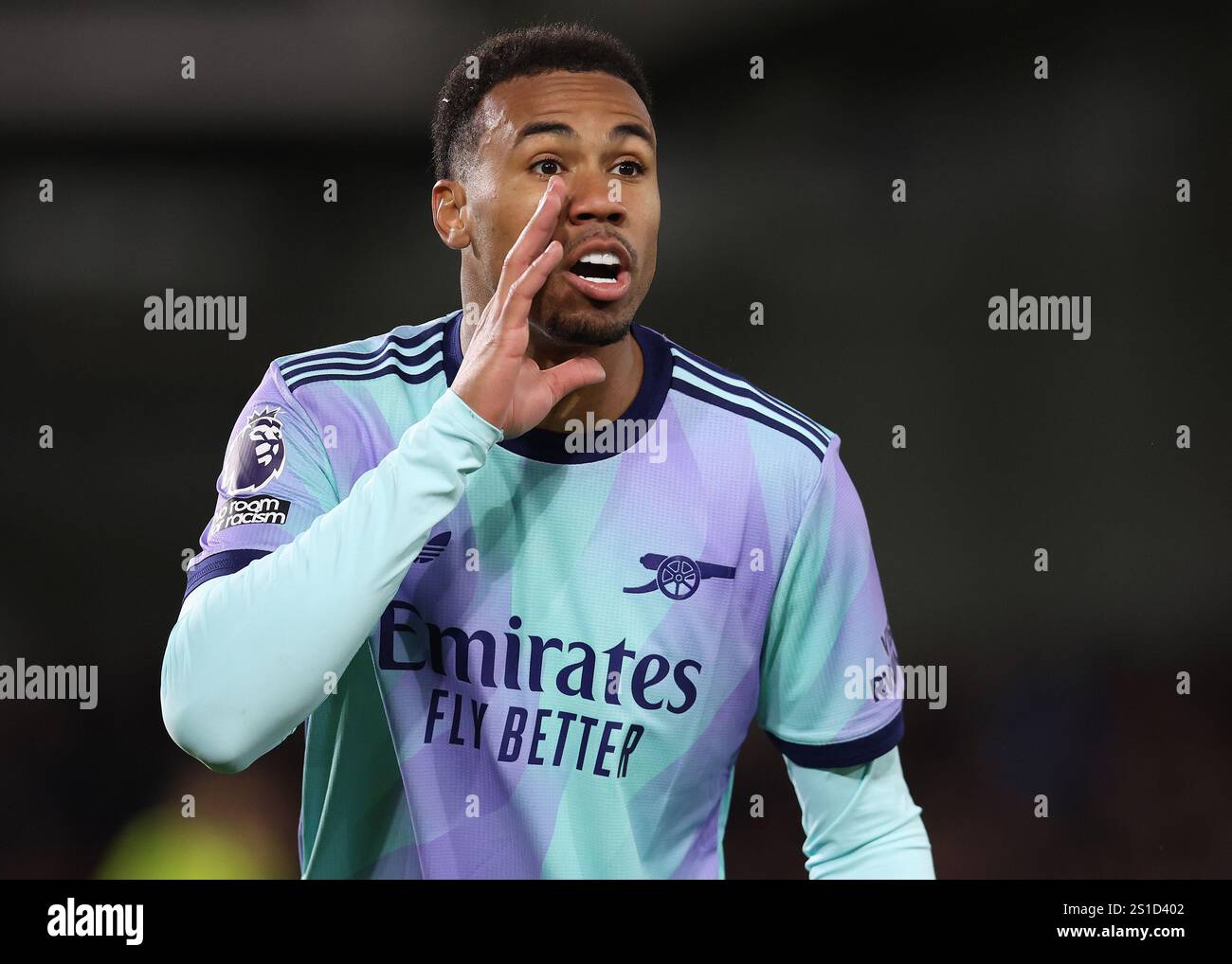 London, UK. 1st Jan, 2025. Gabriel of Arsenal during the Premier League ...