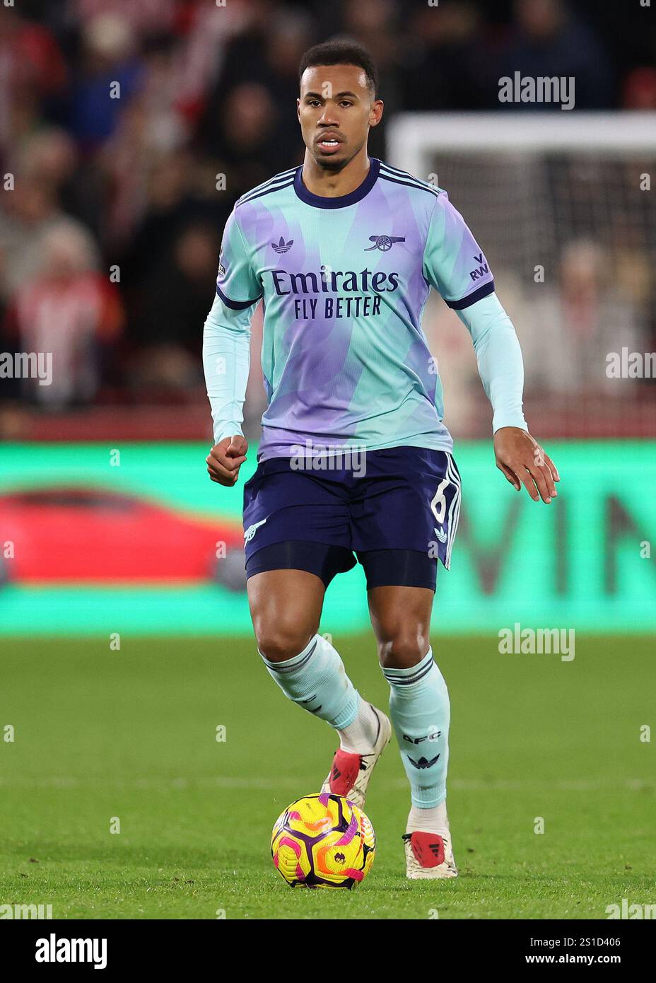London, UK. 1st Jan, 2025. Gabriel of Arsenal during the Premier League ...