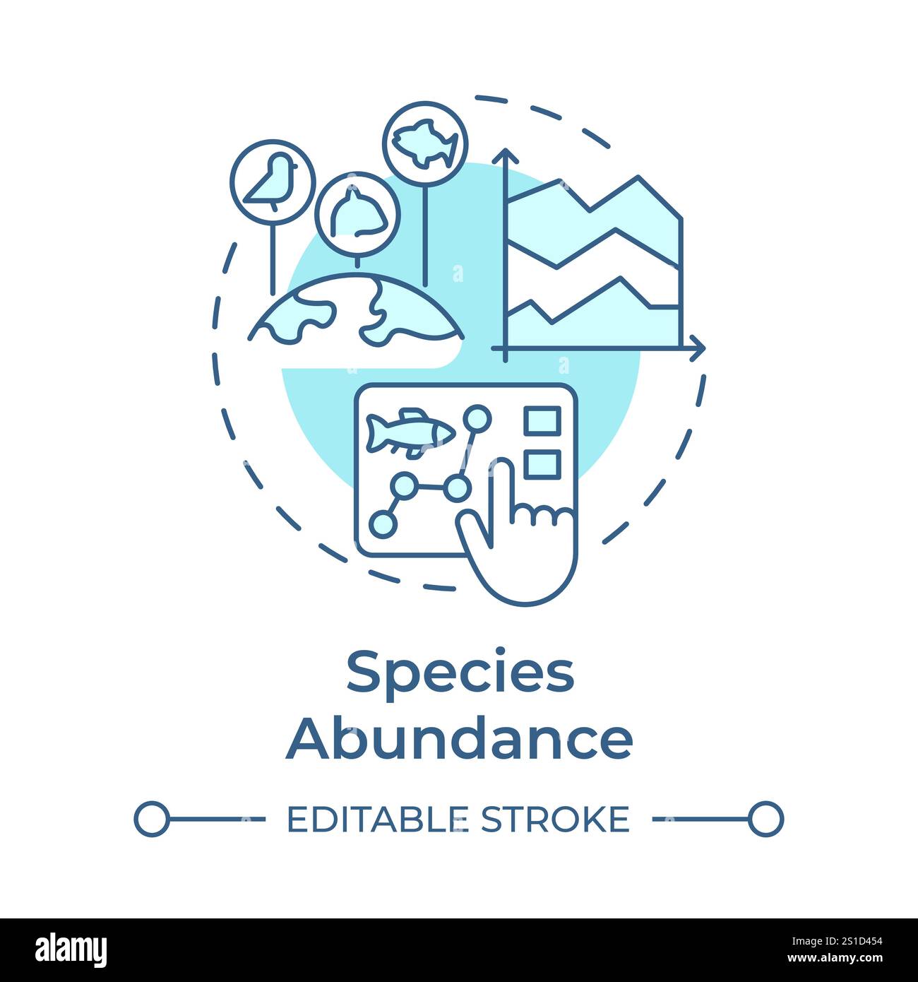 Species abundance soft blue concept icon Stock Vector Image & Art - Alamy